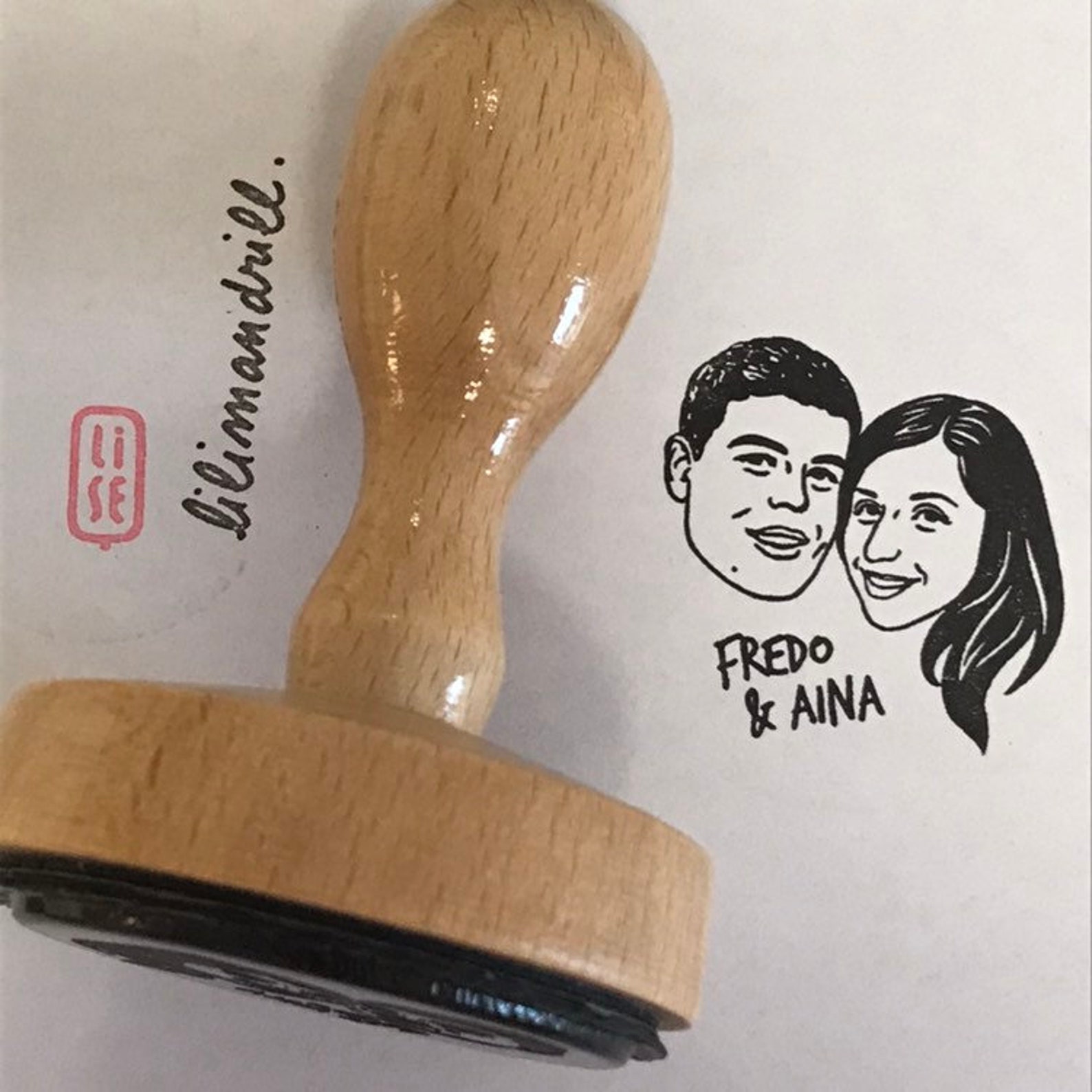 Personalize Portrait Stamp Gift for Bride and Groom | Etsy UK