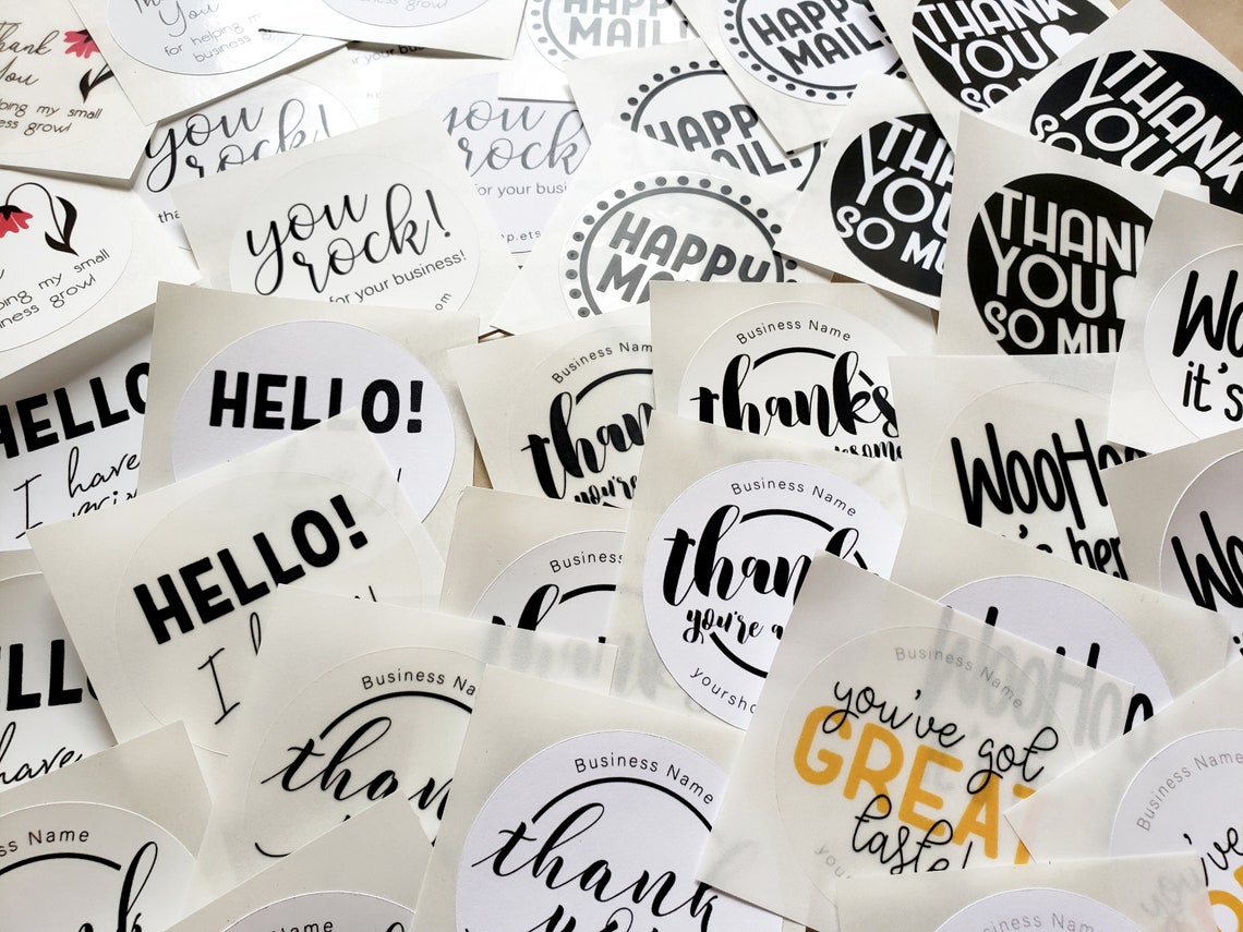 Thank You Sticker Thank You Label Package Sticker Package - Etsy