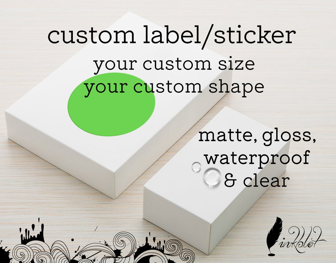 Custom Round Waterproof Sticker: Business Logo Label - Etsy