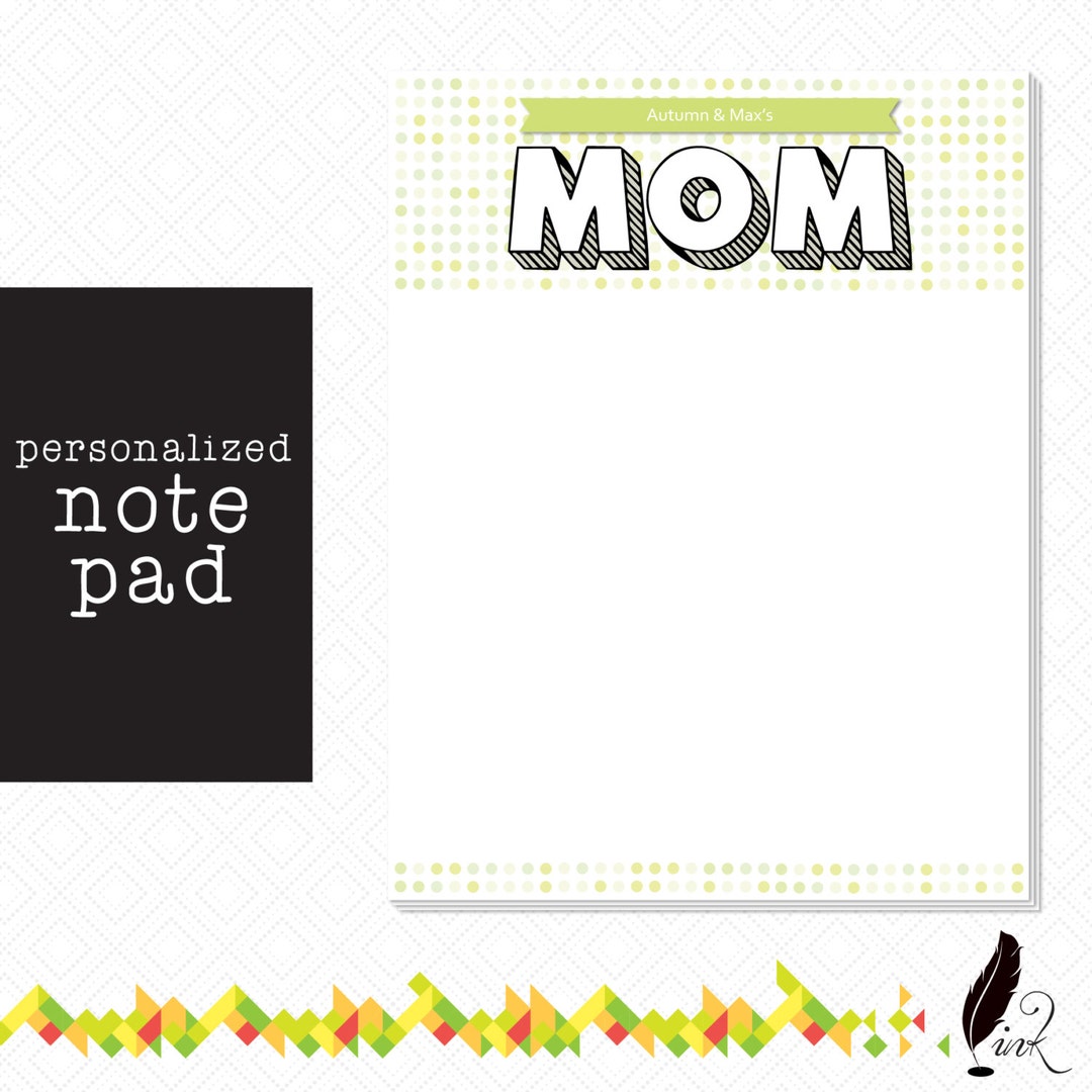 Customizable Mom Notepad - Etsy