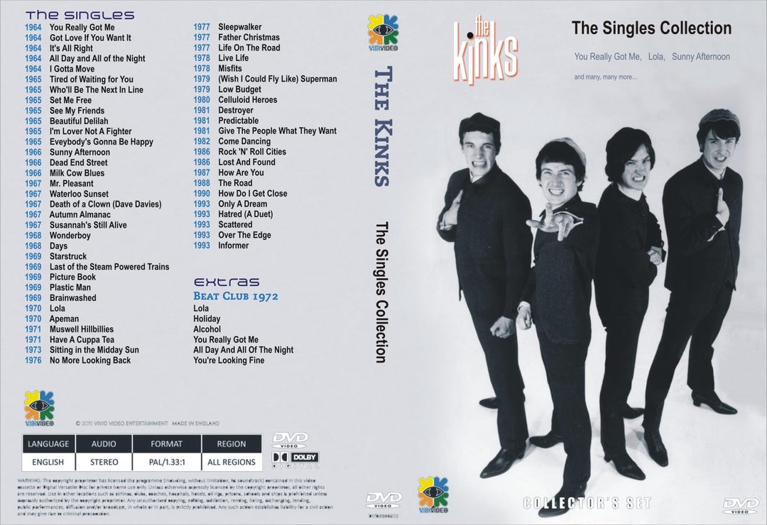 The Kinks the Ultimate Singles Collection DVD - Etsy