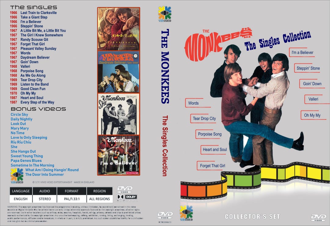 The Monkees Ultimate Collection DVD Hits - Etsy