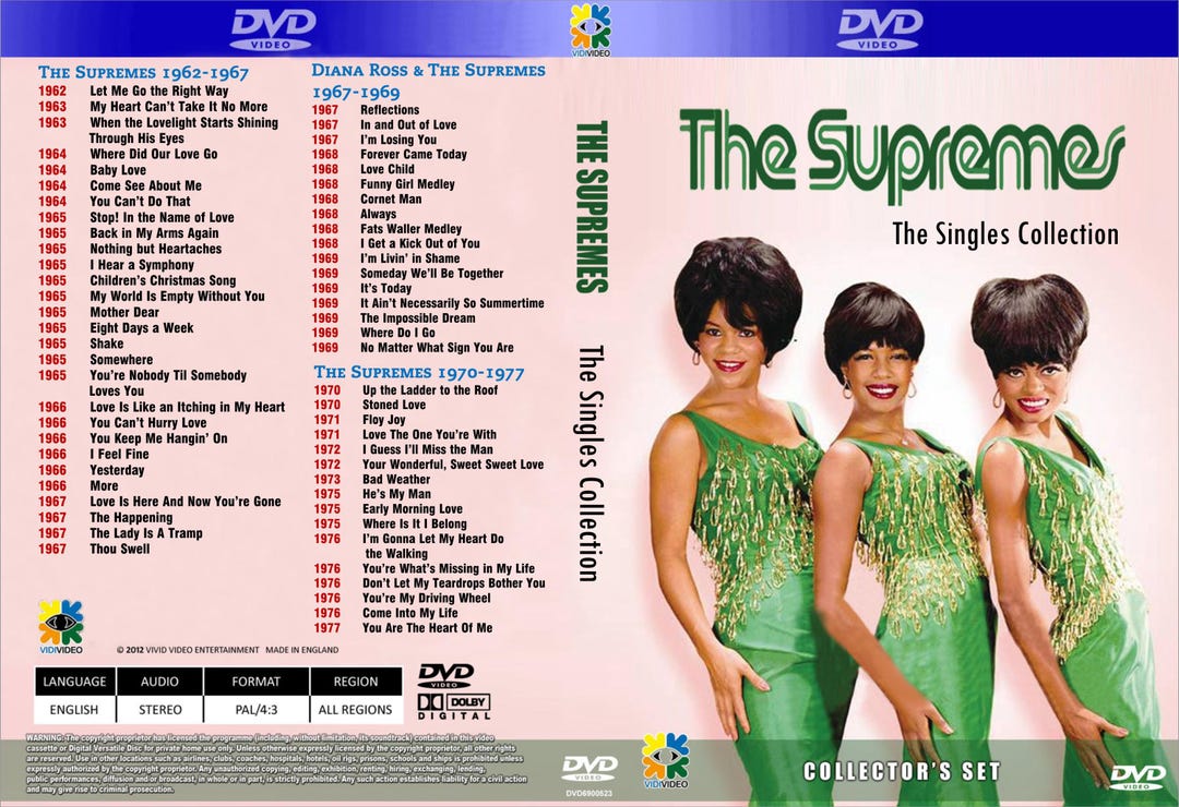 The Supremes the Hits Singles Collection Dvd - Etsy