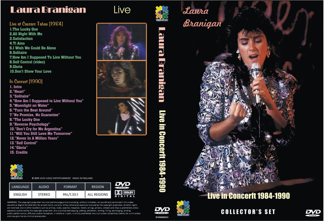 LAURA BRANIGAN Live Special 2 Dvd - Etsy