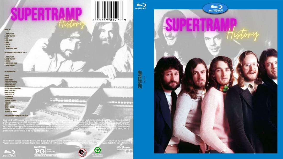 Supertramp History Blu-ray - Etsy