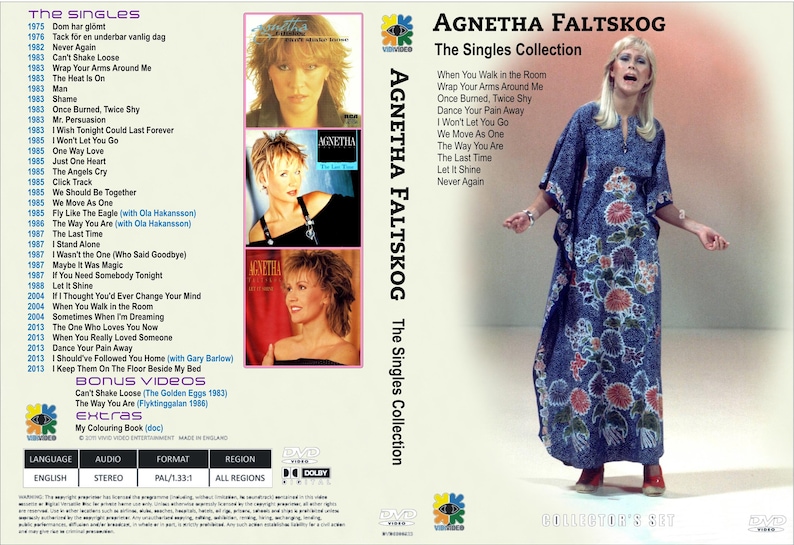 Agnetha Faltskog the Ultimate 2025 Singles Collection Dvd - Etsy