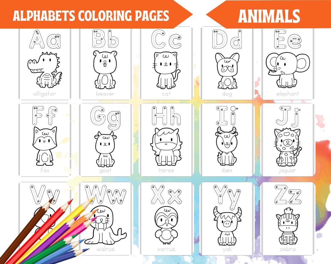 26 Alphabet Coloring Pages, Preschool Coloring Page, Preschool ...