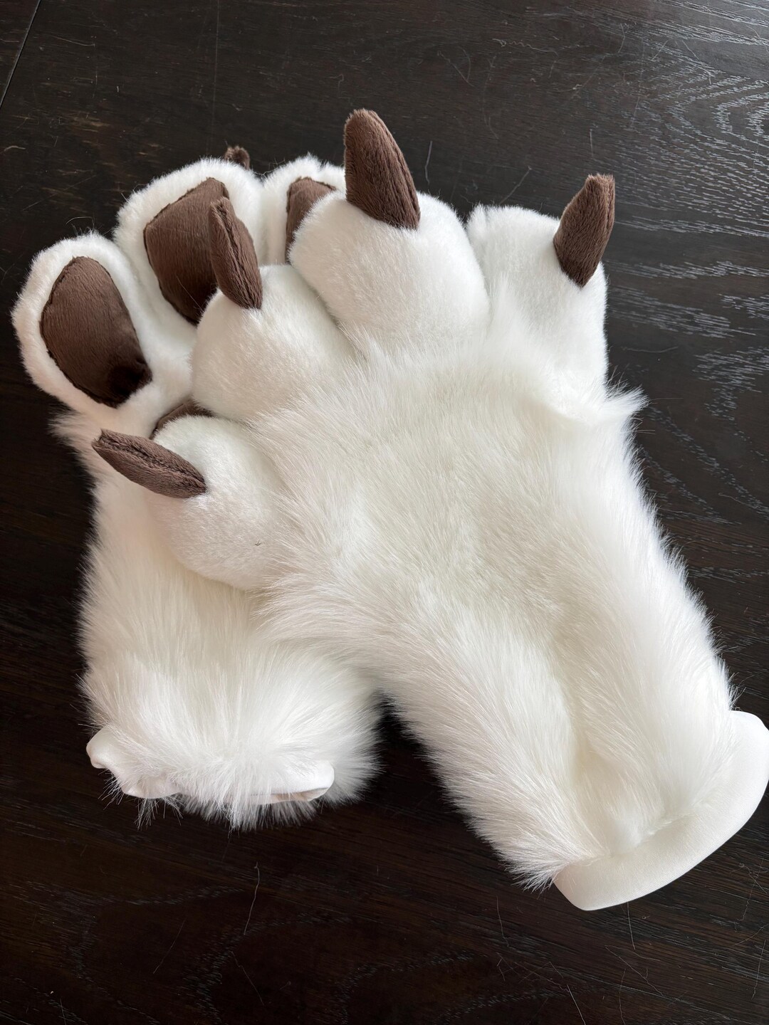Fursuit Handpaws Brown White Furry Paws Beans Furry Cosplay Paws Canine ...