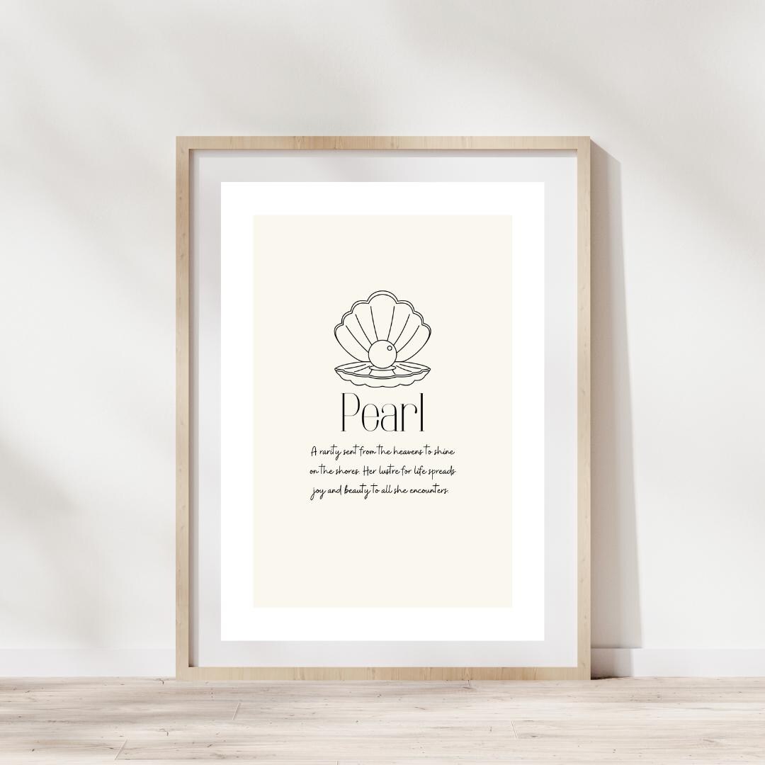 Pearl Name Art - Etsy
