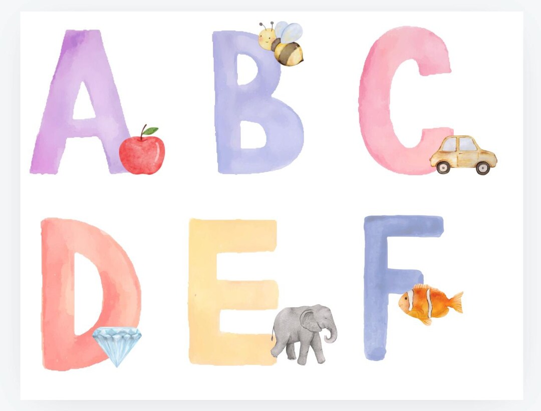 Alphabet Cards, Alphabet Flashcards, ABC Cards, Abc Cards With Phonetic ...