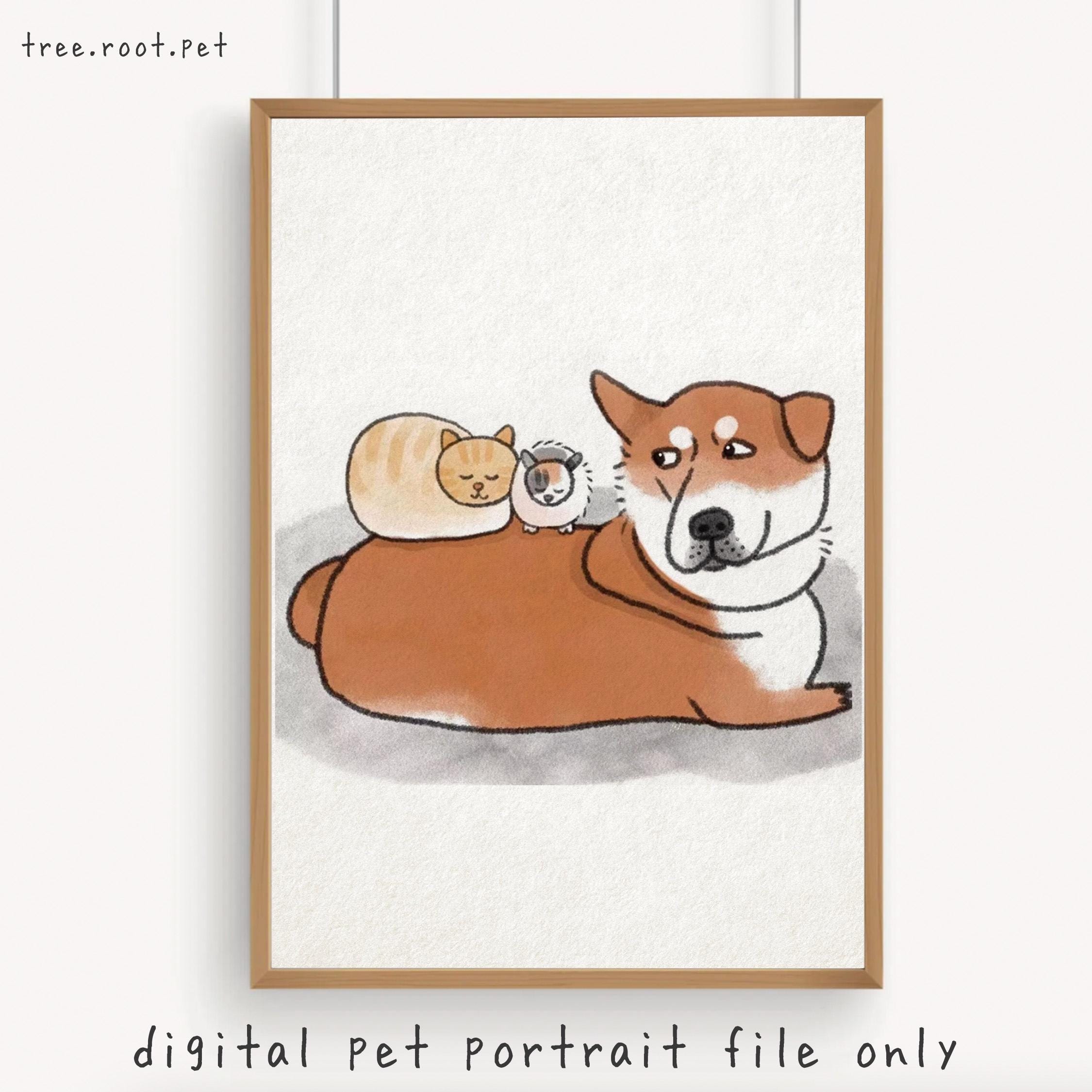 Hilarious Custom Pet Portrait Turn Your Dog or Cat Photo Into a Goofy ...