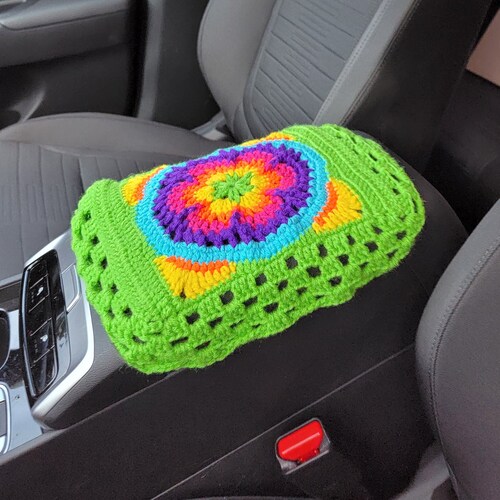 Daisy Crochet Center Console Cover - Etsy