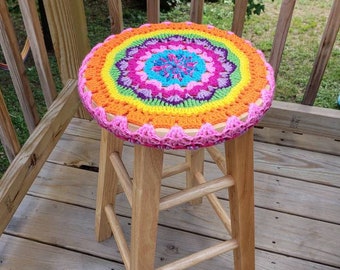 Crochet Stool Cover | Etsy