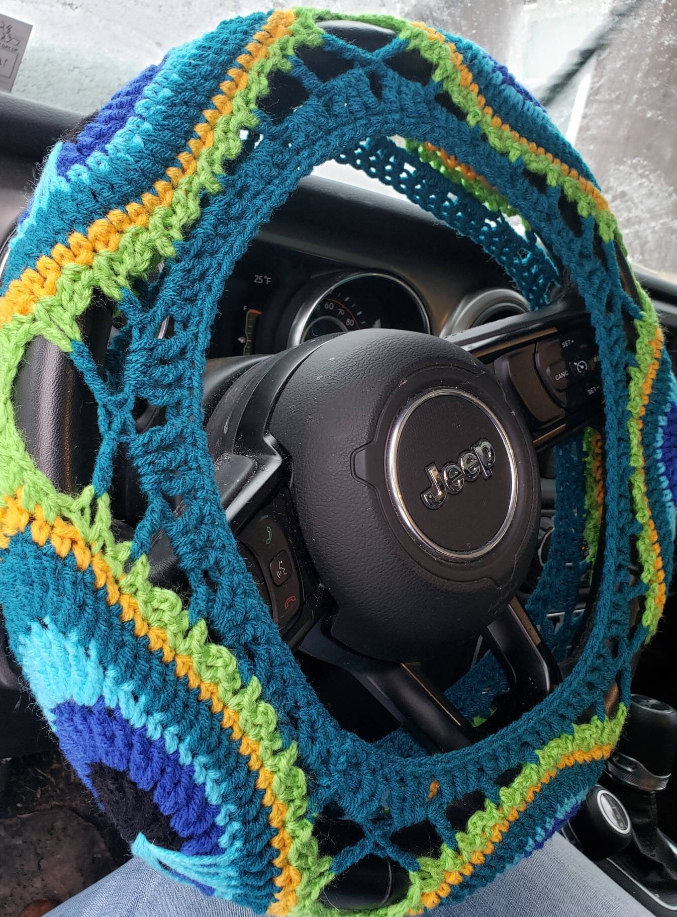 Peacock Feather Crochet Steering Wheel Cover - Etsy
