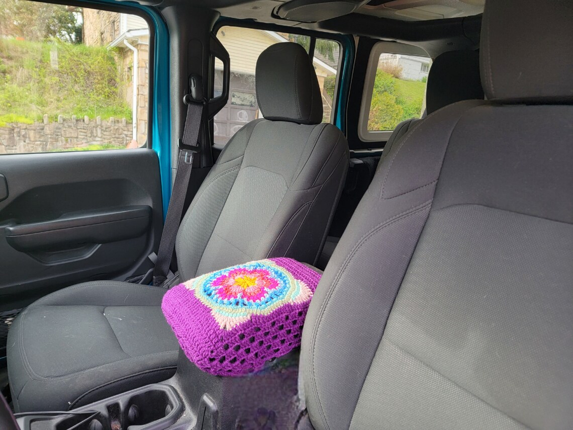 Sophies Garden Crochet Center Console Cover | Etsy