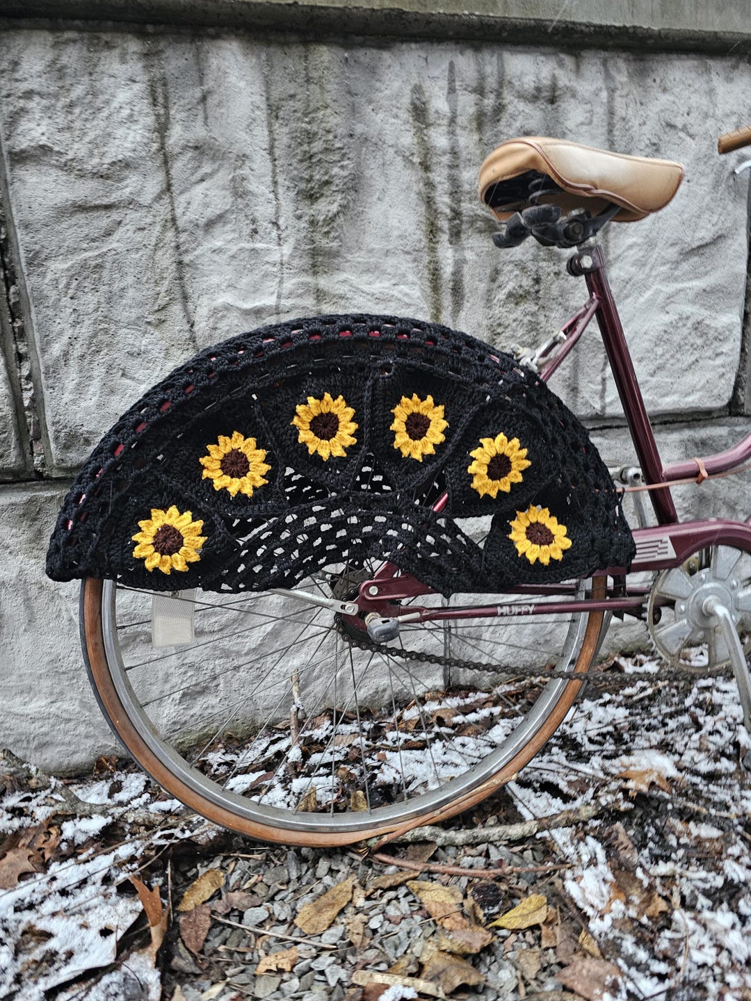 Rear Wheel - Sunflower Bike Skirt/dress Guard - Bicycle Skirt/dress ...