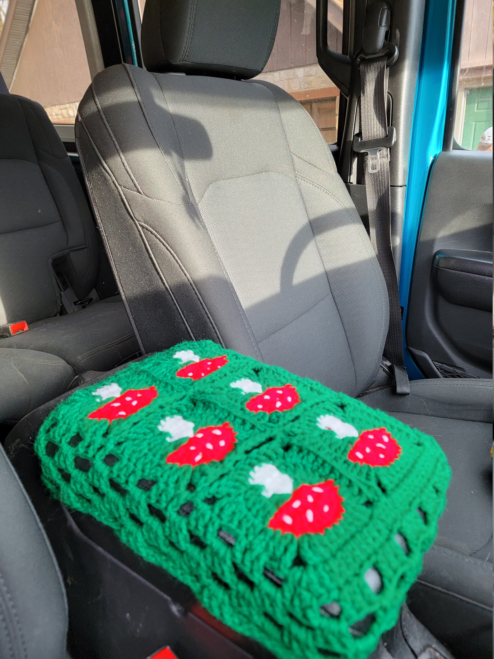 Mushroom Crochet Center Console Cover - Etsy