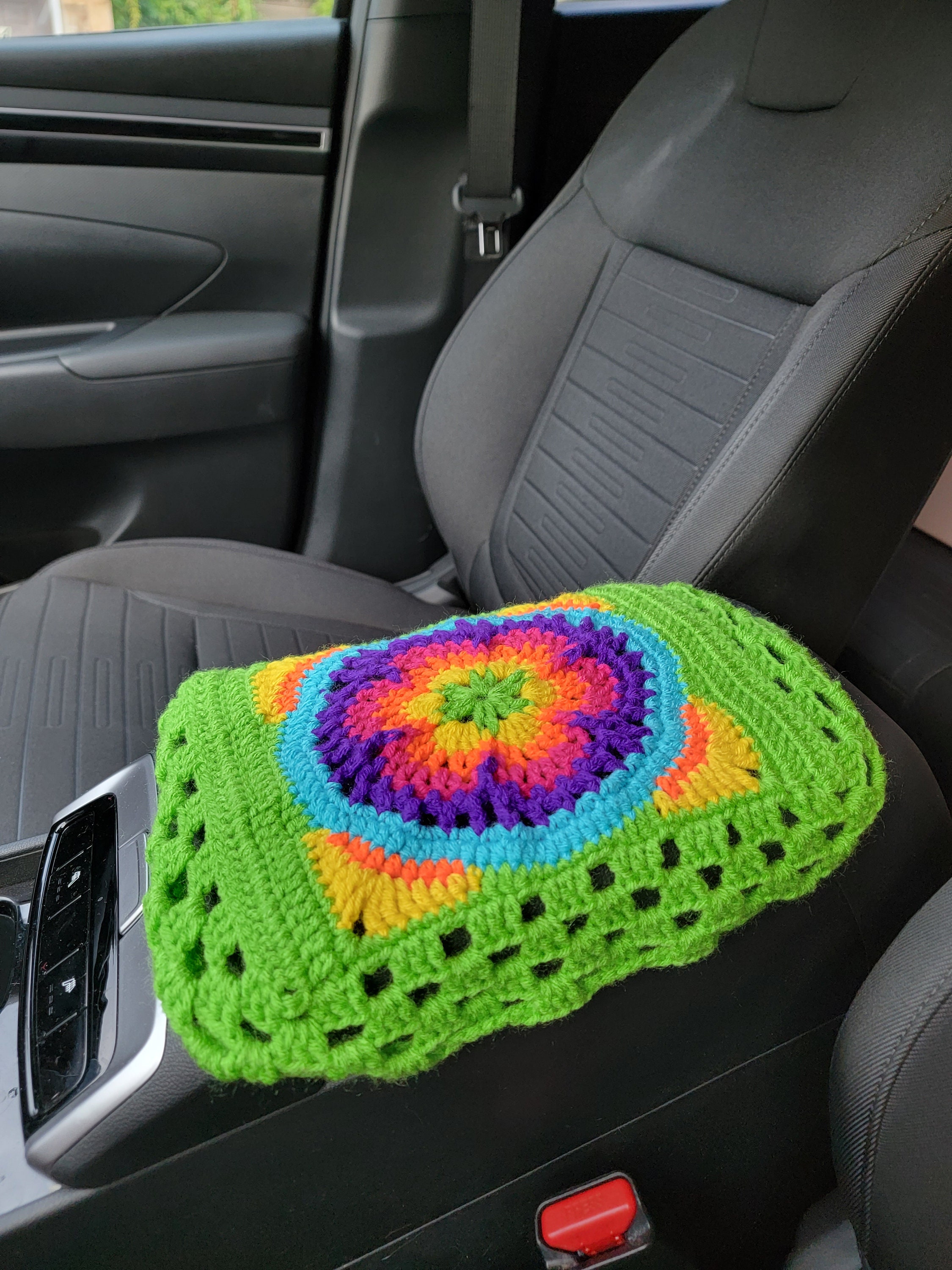 Bright Sophies Garden Crochet Center Console Cover - Etsy