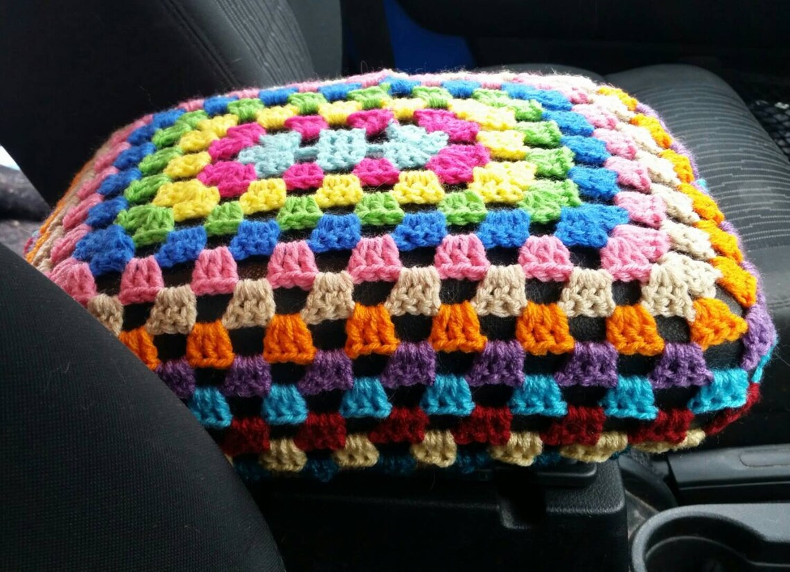 Granny Crochet Center Console Cover - Etsy