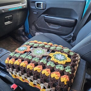 Flower Crochet Center Console Cover - Etsy
