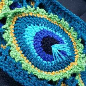 Peacock Feather Crochet Steering Wheel Cover - Etsy