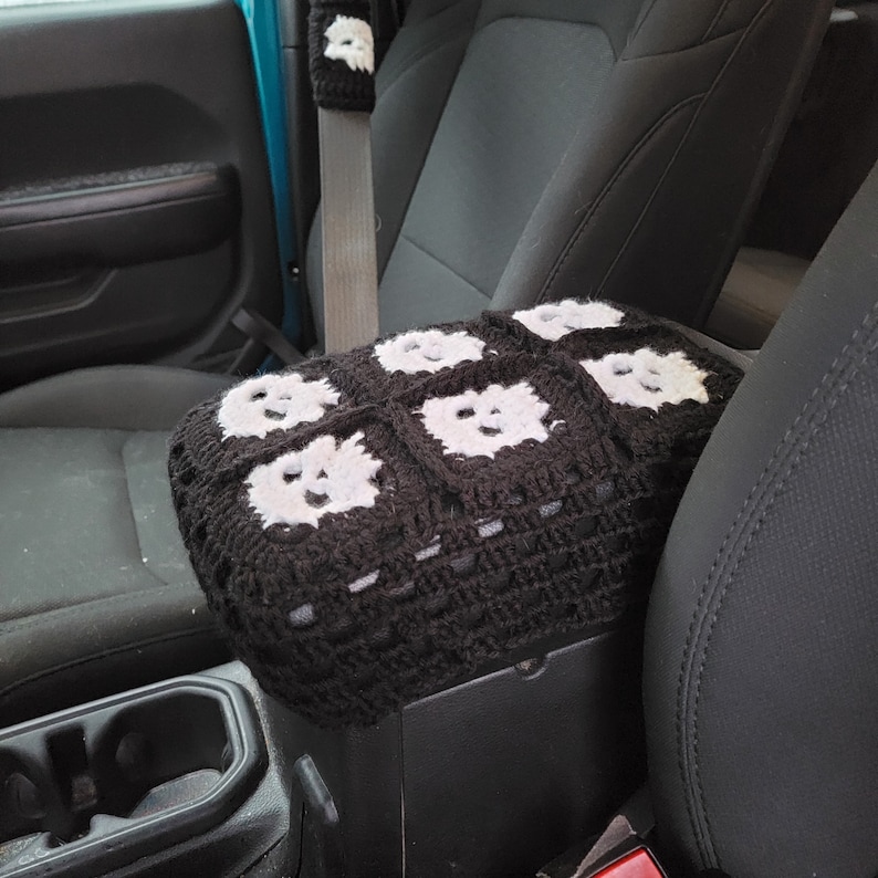 Skull Crochet Center Console Cover - Etsy