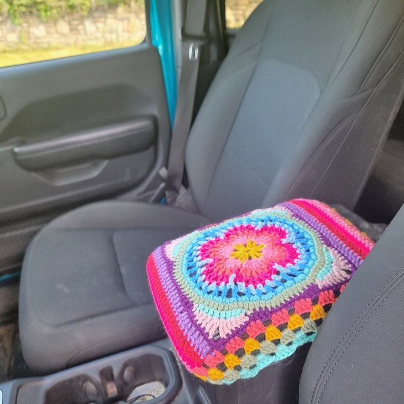 Sophies Garden Crochet Center Console Cover - Etsy