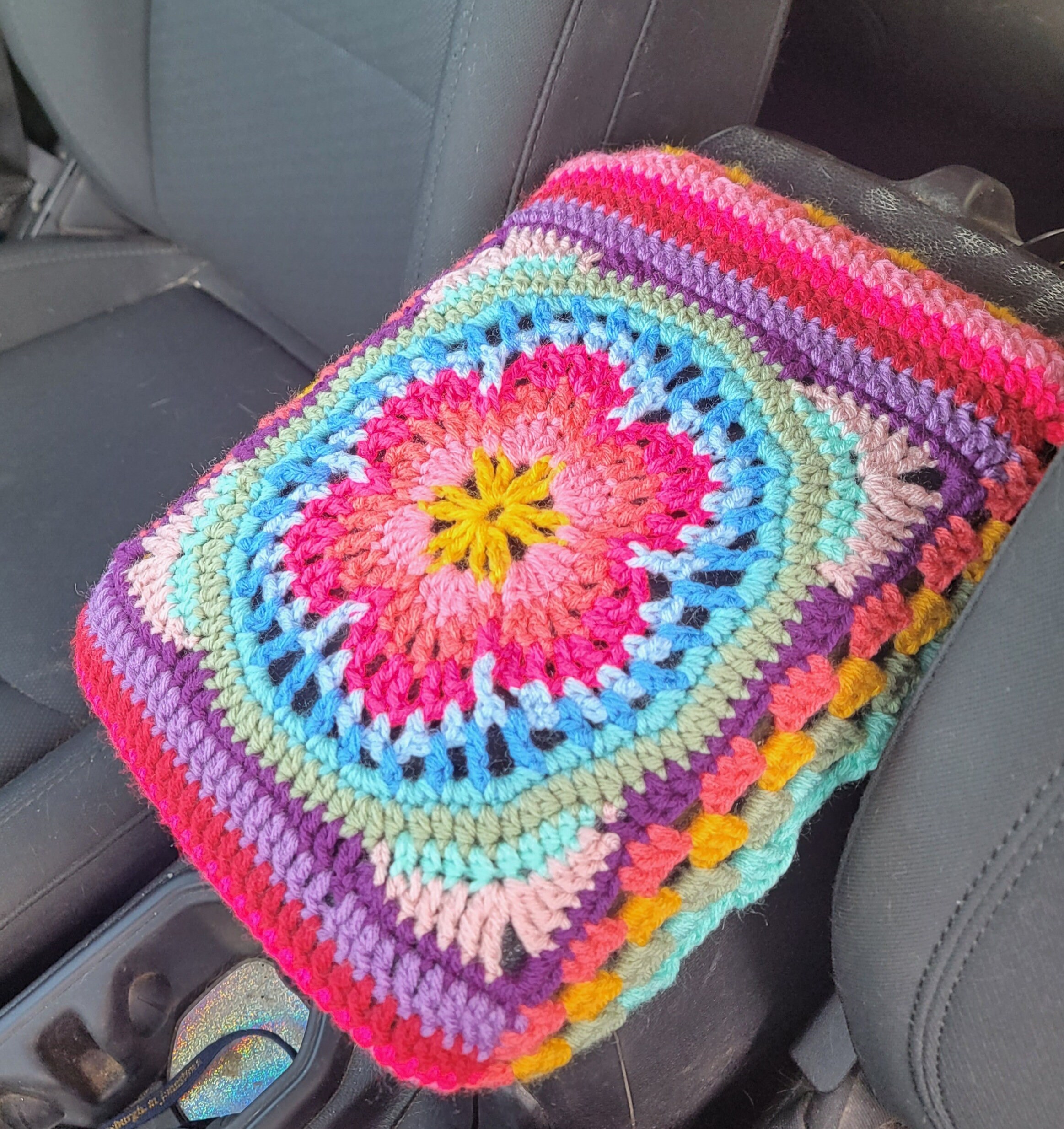 Sophies Garden Crochet Center Console Cover - Etsy UK