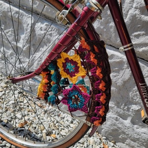 Flower Bike Skirt/dress Guard - Bicycle Skirt/dress Guard - Bike Spoke ...