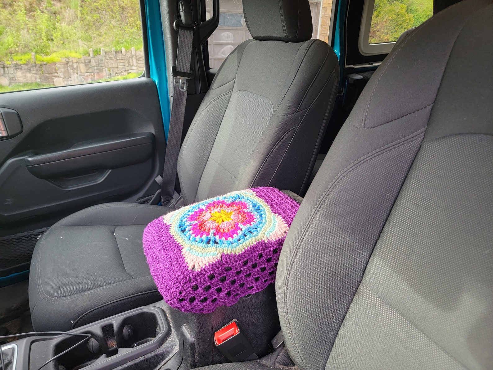 Sophies Garden Crochet Center Console Cover - Etsy