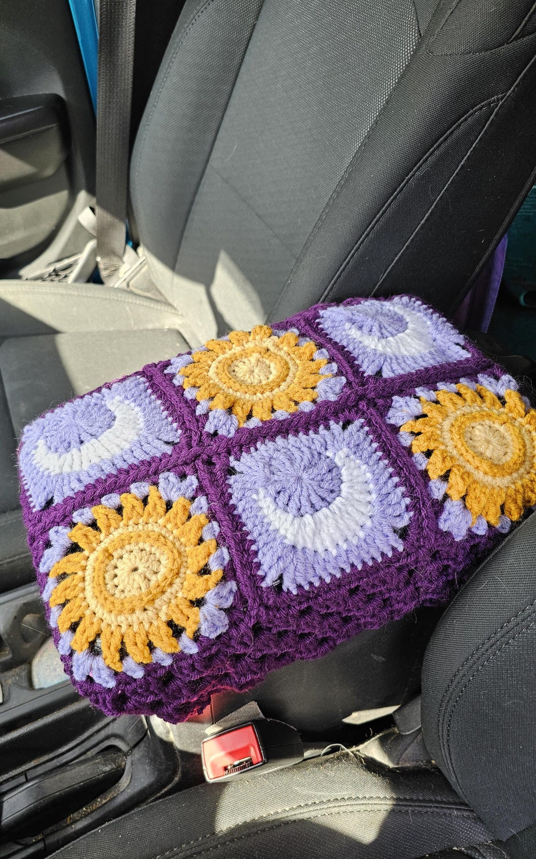 Sun & Moon Crochet Center Console Cover - Etsy
