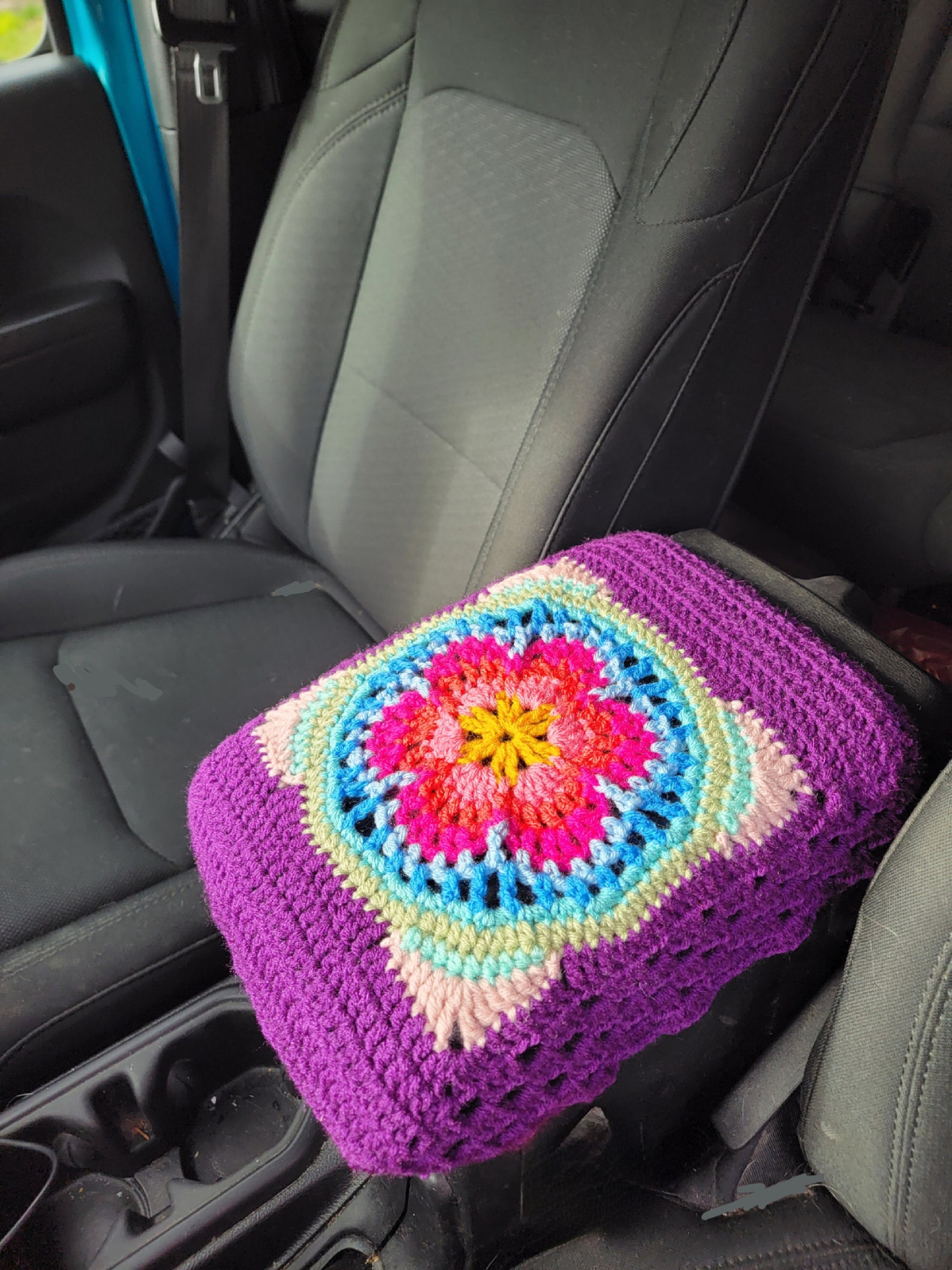 Sophies Garden Crochet Center Console Cover | Etsy