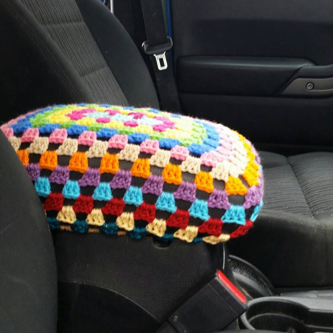 Granny Crochet Center Console Cover - Etsy