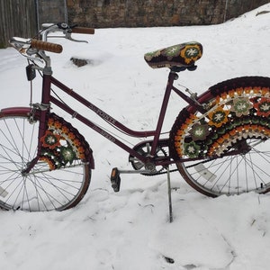 Front Wheel - Flower Bike Skirt/dress Guard - Bicycle Skirt/dress Guard ...