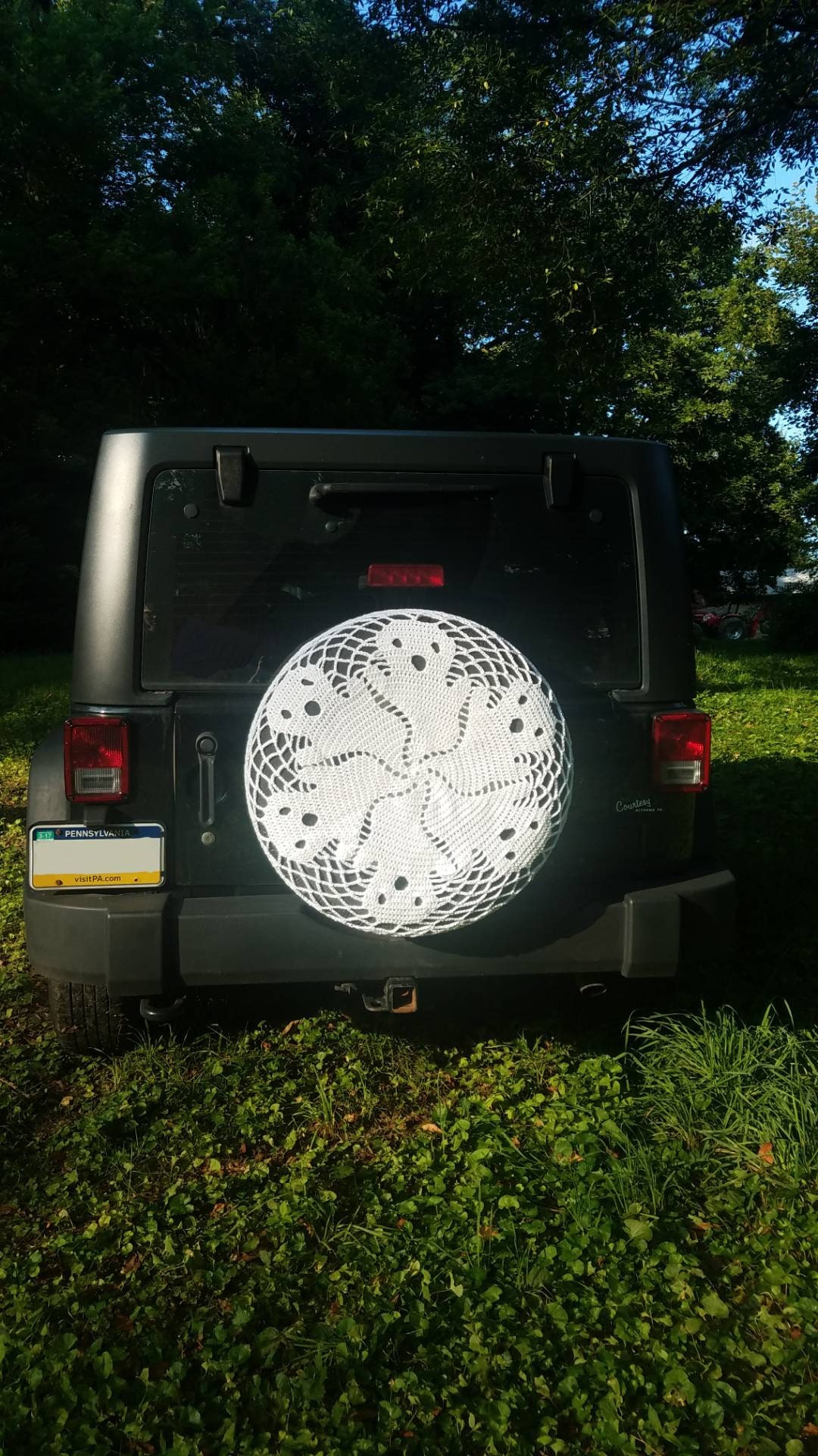 Halloween Ghost Boo Crochet Spare Tire Cover - Etsy