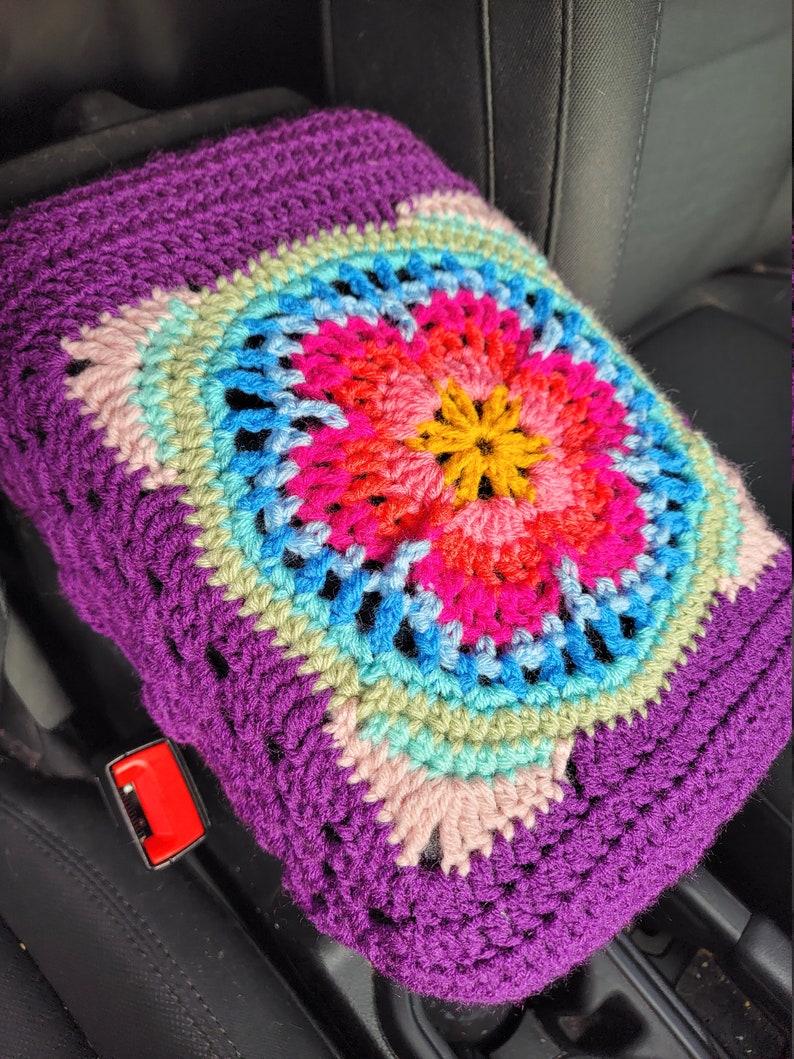 Sophies Garden Crochet Center Console Cover - Etsy