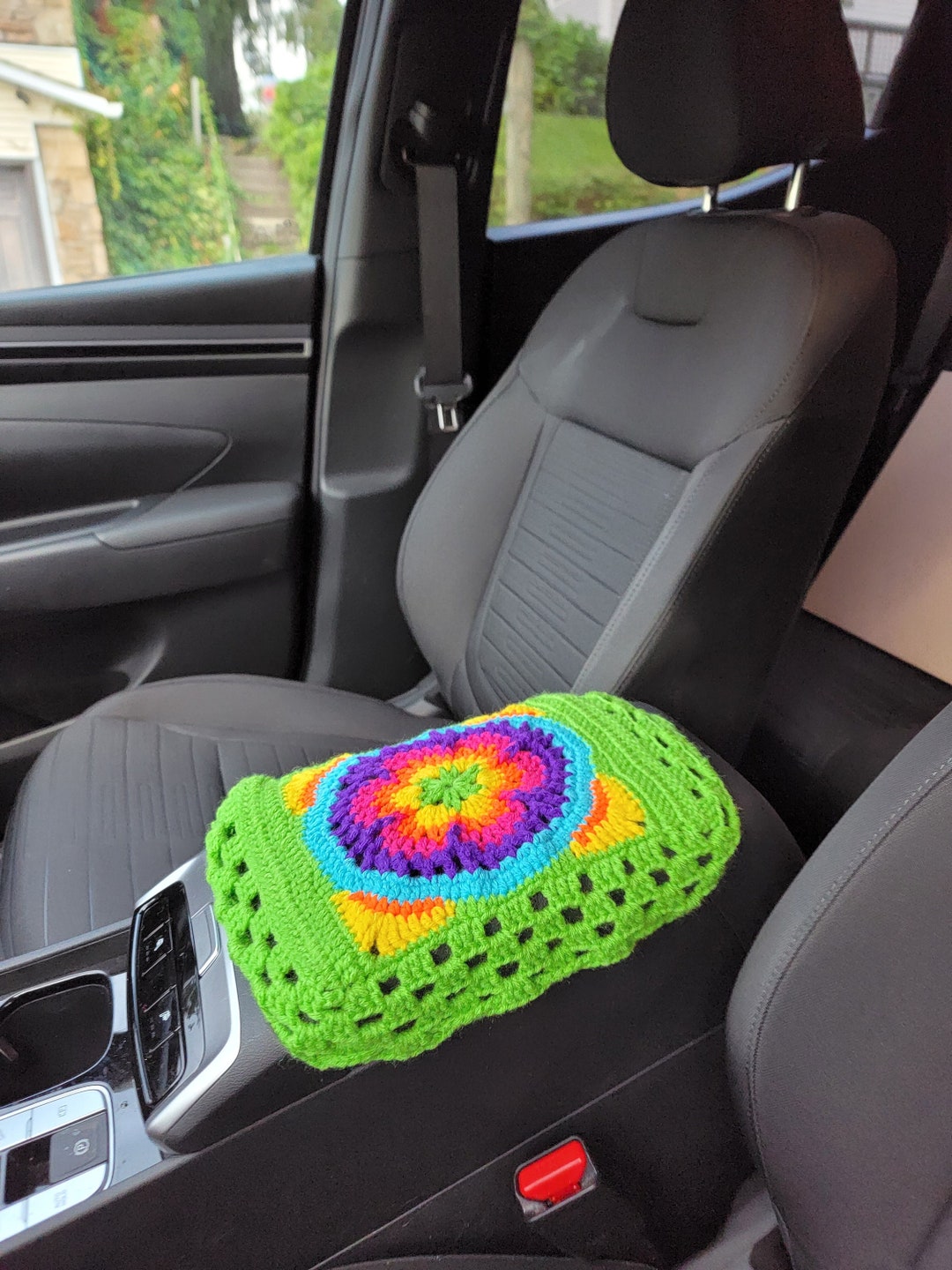 Bright Sophies Garden Crochet Center Console Cover - Etsy