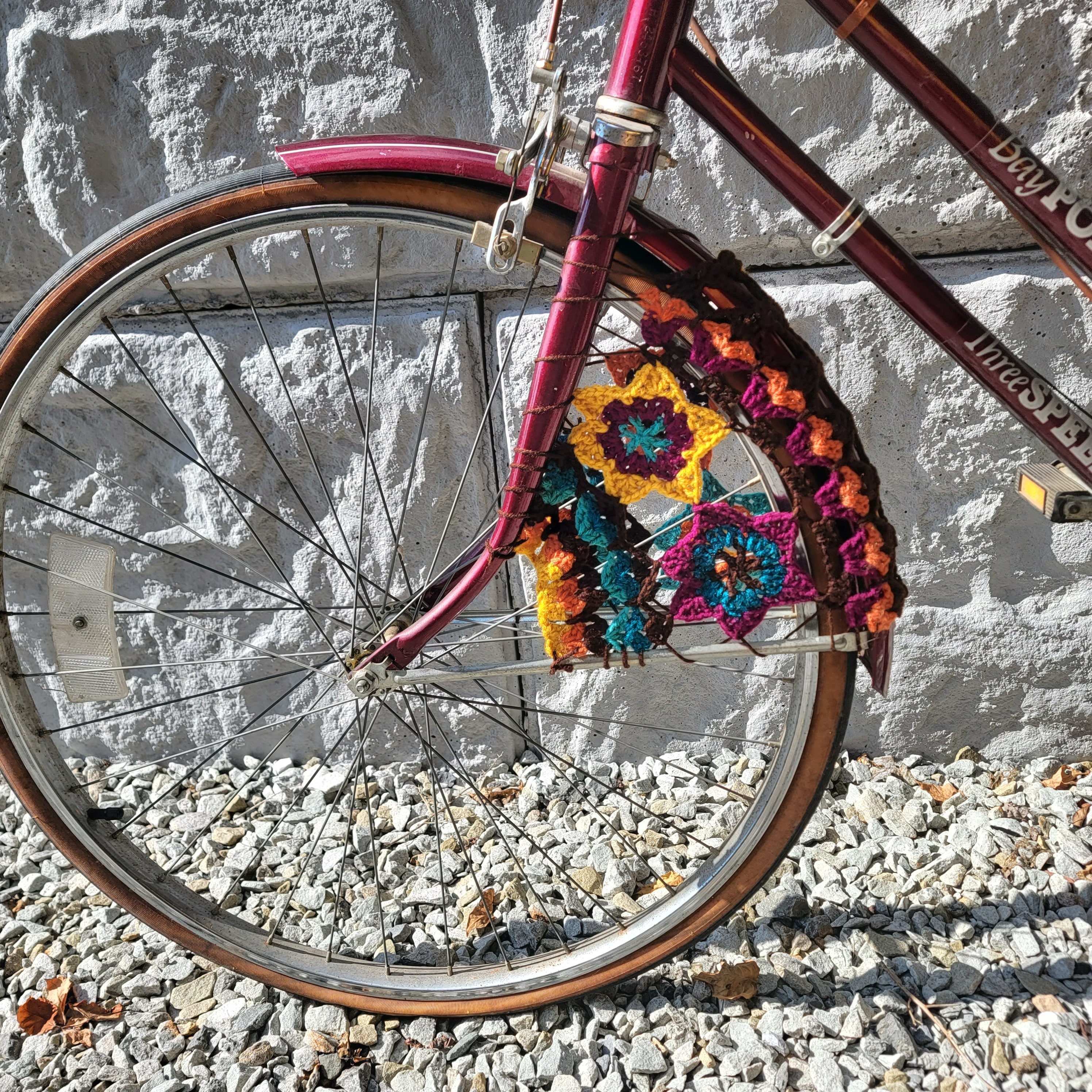 Front Wheel - Flower Bike Skirt/dress Guard - Bicycle Skirt/dress Guard ...