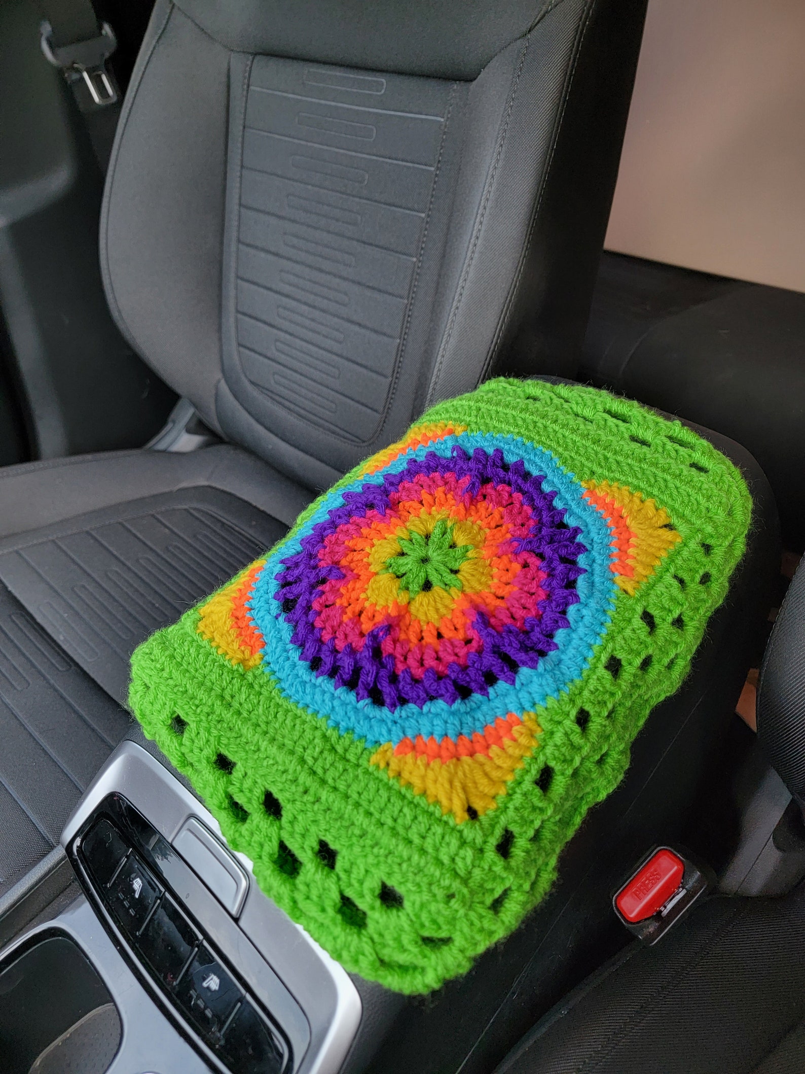 Bright Sophies Garden Crochet Center Console Cover - Etsy