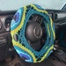 Peacock Feather Crochet Steering Wheel Cover - Etsy