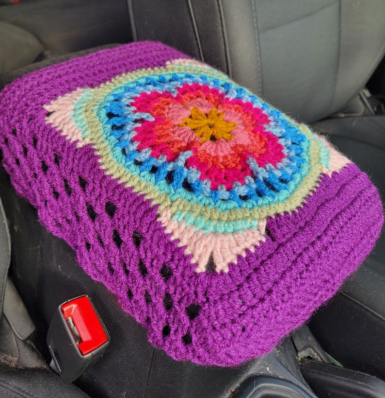 Sophies Garden Crochet Center Console Cover - Etsy