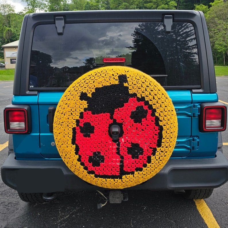 Ladybug Crochet Spare Tire Cover - Etsy