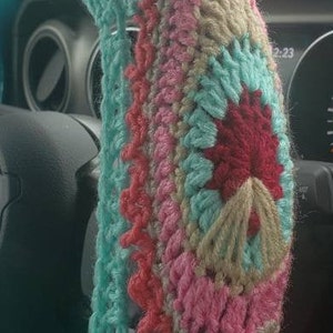 Peacock Feather Crochet Steering Wheel Cover - Etsy