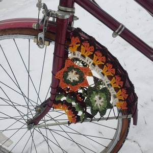Front Wheel - Flower Bike Skirt/dress Guard - Bicycle Skirt/dress Guard ...