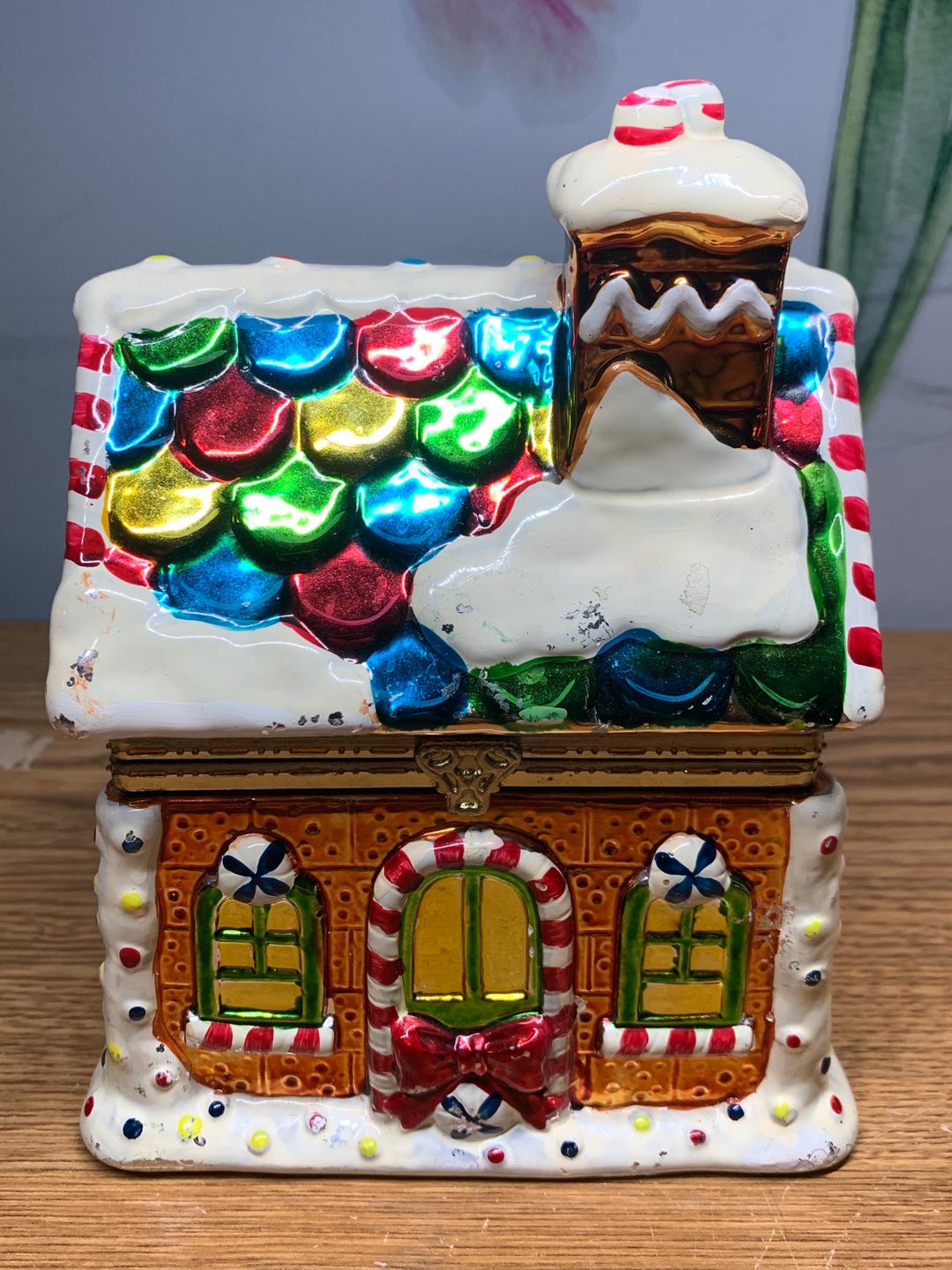 Vintage Mr. Christmas Wind up Misic Box With Spinning Gingerbread Men ...