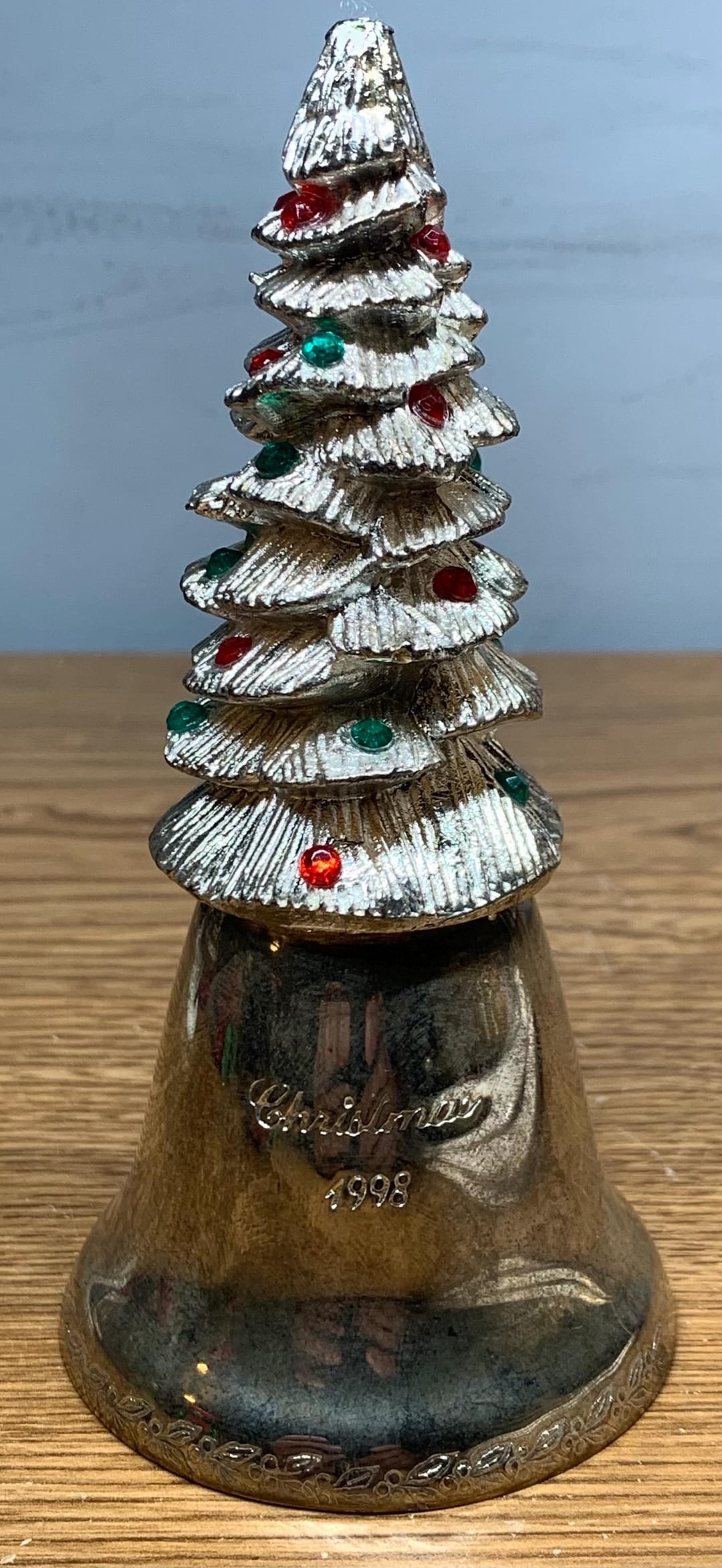 Christmas 1998 Sliver Tree Bell - Etsy