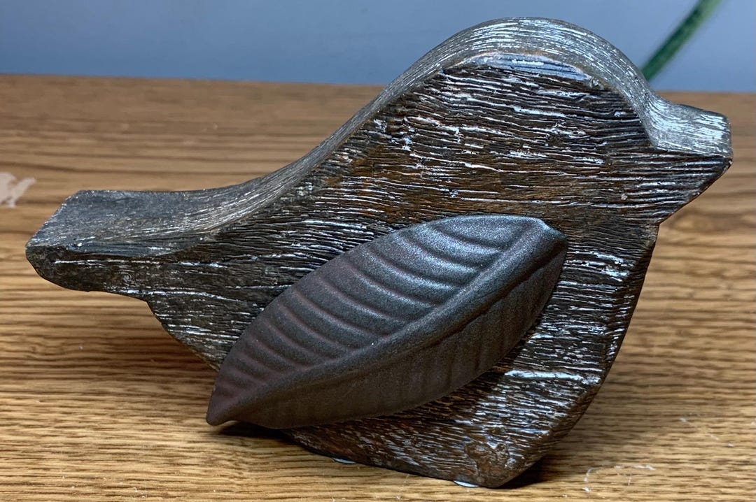 Small Bird Shelf Sitter With Metal Wings - Etsy