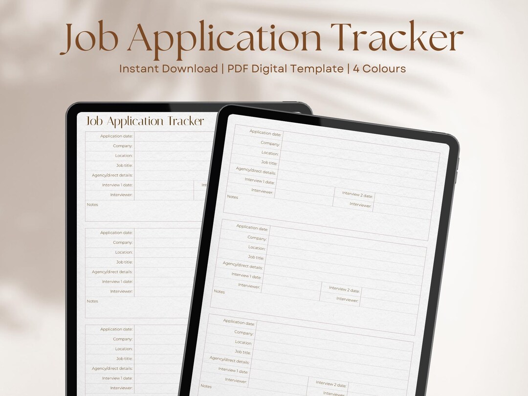 Job Application Tracker Instant Download Career Building Template ...