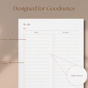 To Do List for Work Home Checklist Digital Template Productivity Tick ...