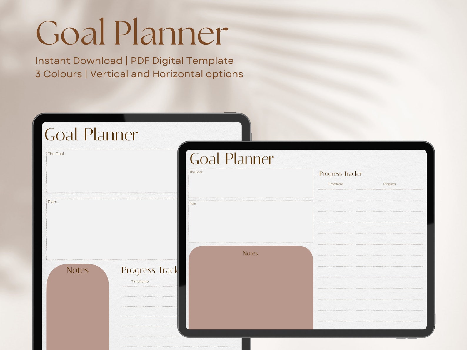Goal Planner for Self Development Goal Setting Digital Template ...